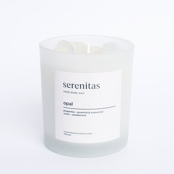 Opal - Crystal Infused Scented Candle – Seed
