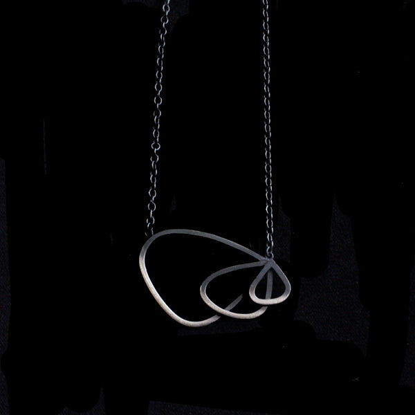 Triple Wing Loop Necklace in Oxidised Silver – Seed